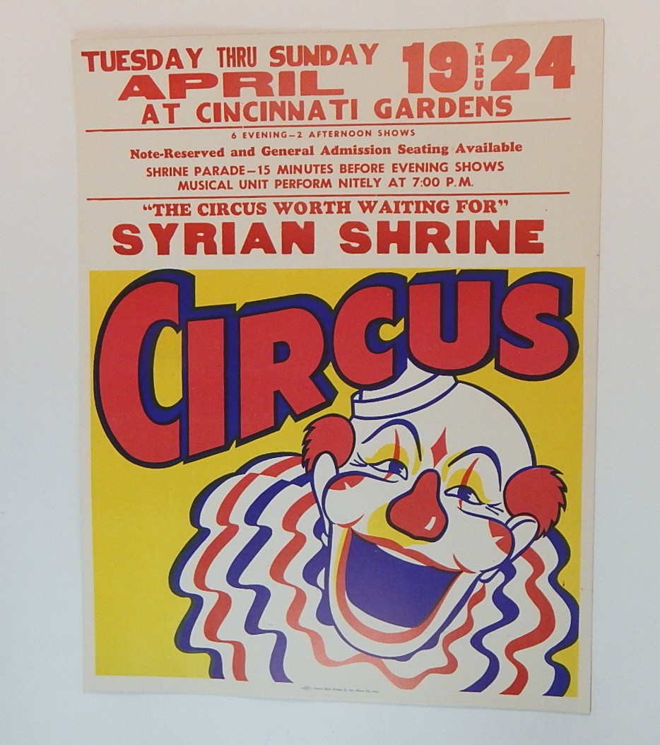Syrian Shrine Circus Poster at the Cincinnati Gardens | EBTH
