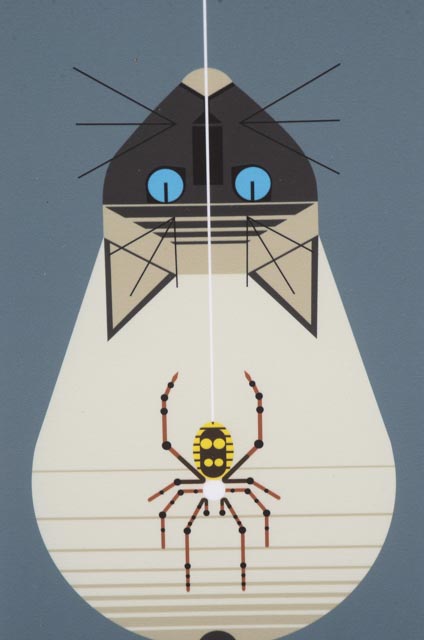 Charley Harper Limited Edition Artist Proof, Giclee "Along Came a ...