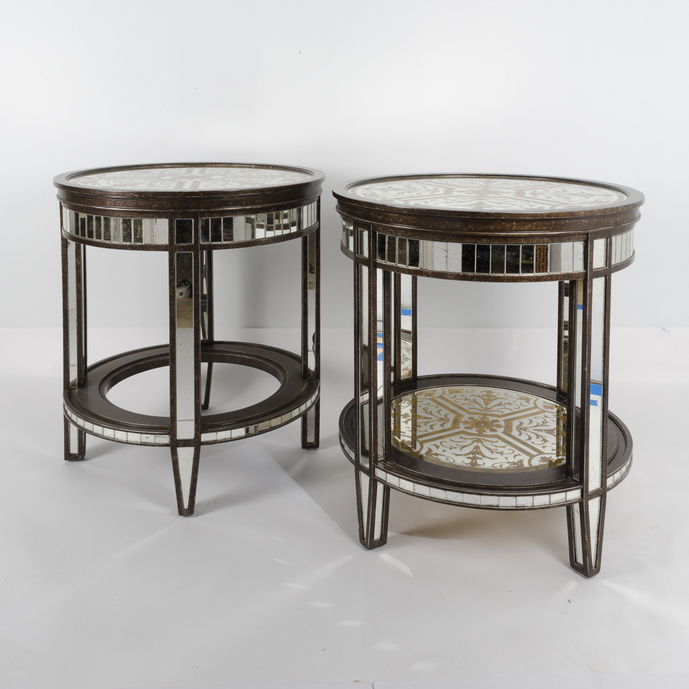 Mirrored Round Side Tables | EBTH