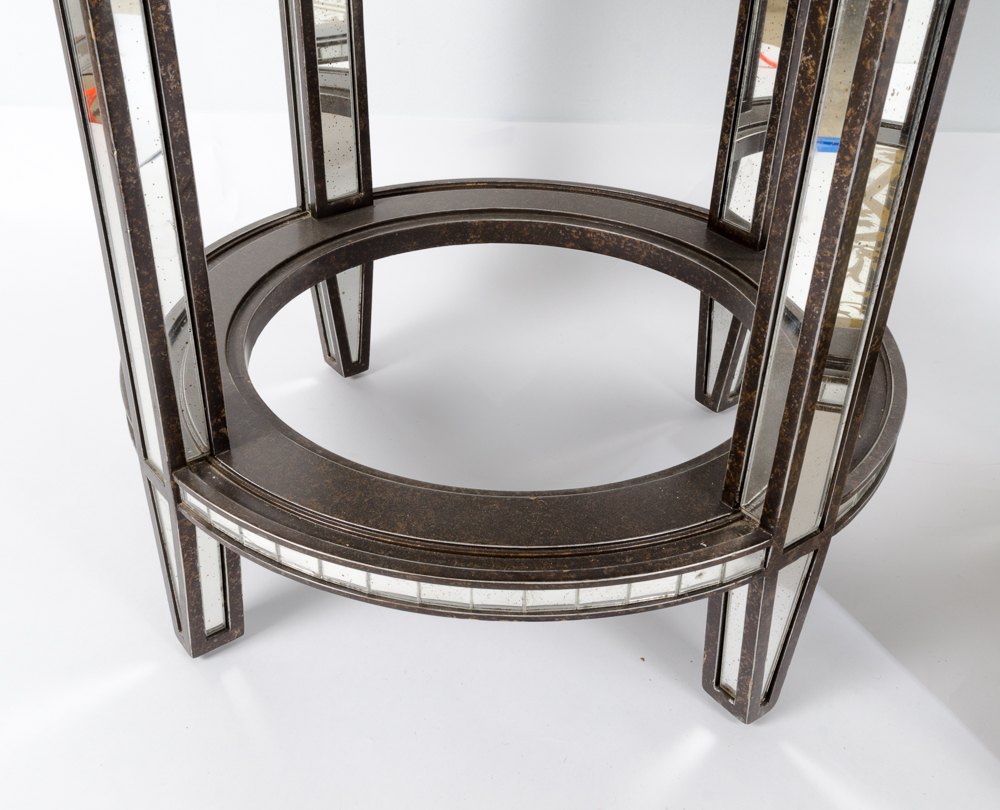 Mirrored Round Side Tables | EBTH
