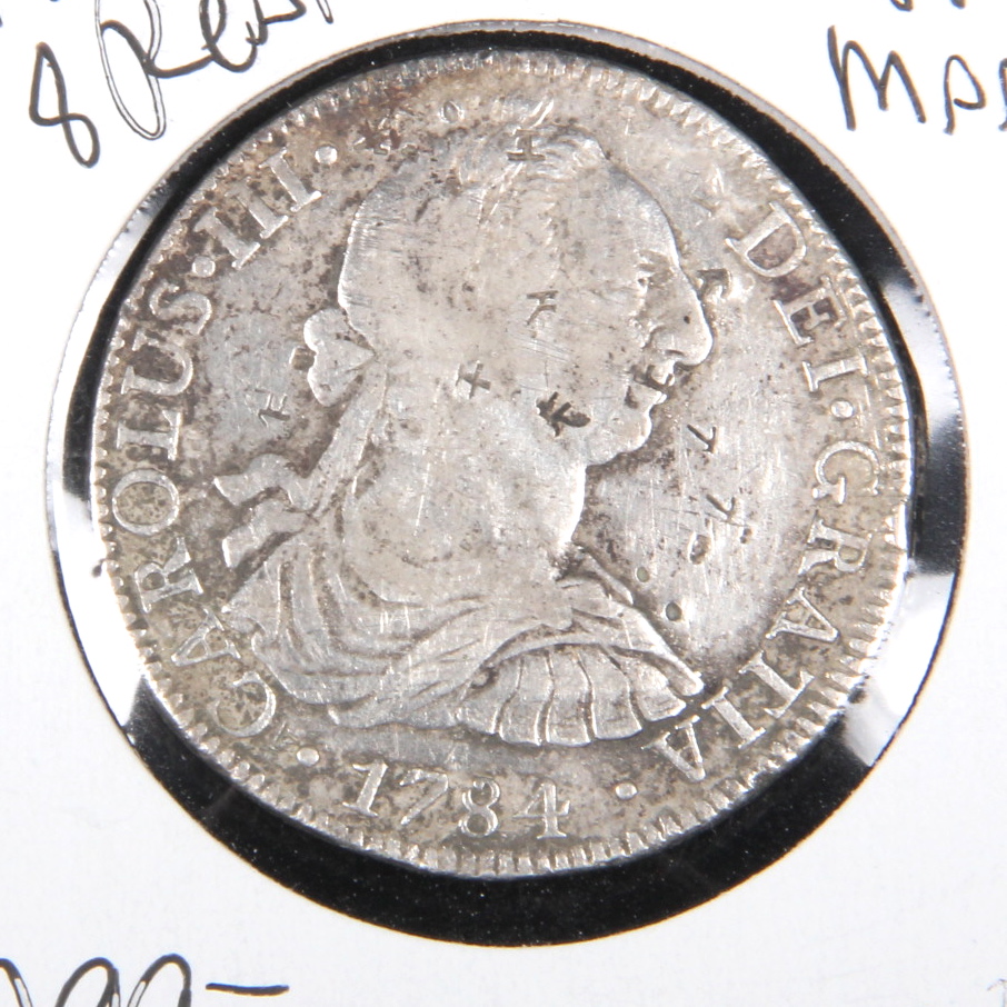 1784 Spanish Carolus III, 8 Reales Silver Coin | EBTH