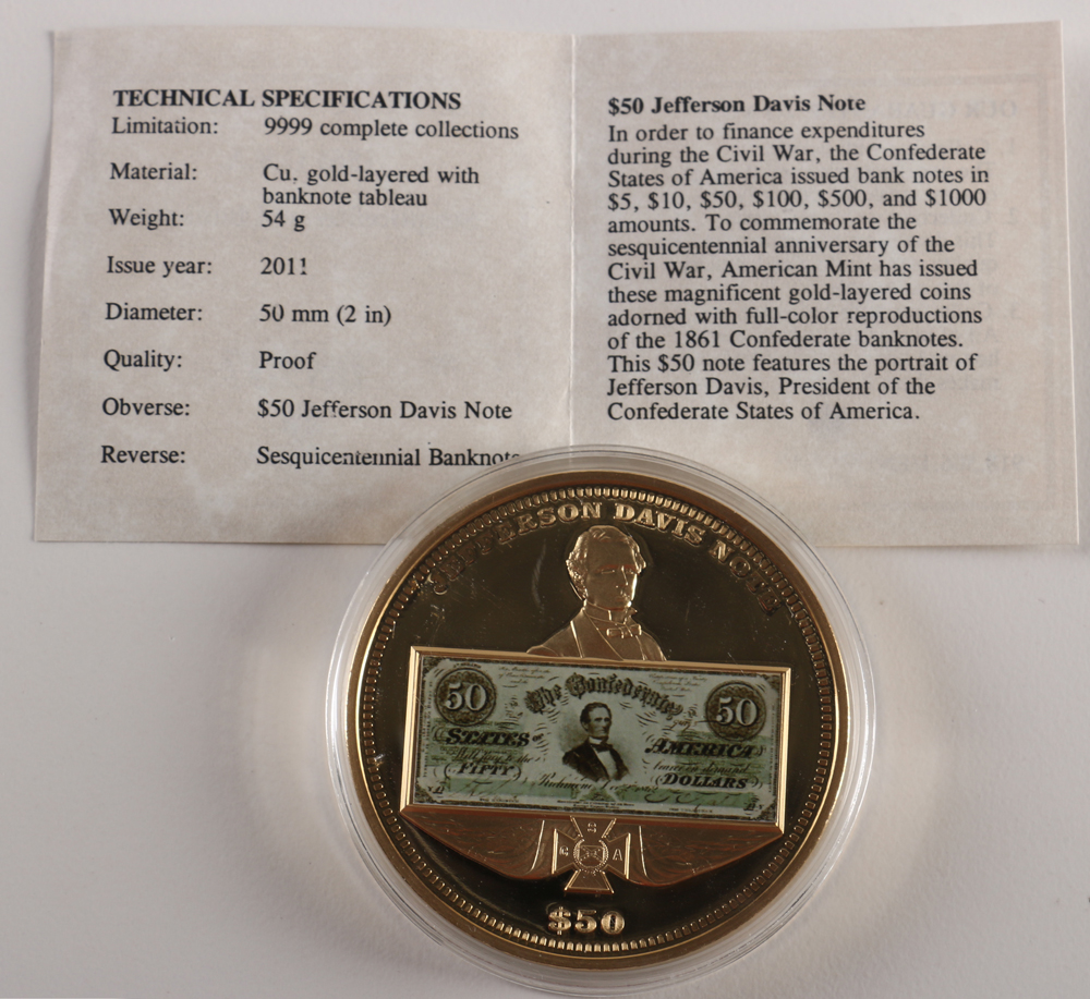 Two American Mint Gold-Layered Banknote Medallions | EBTH