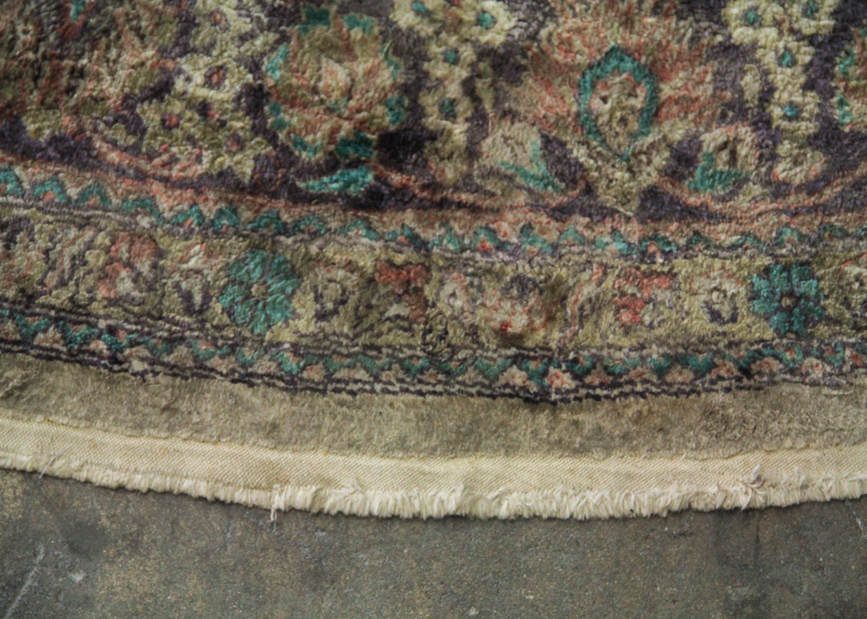 Handwoven Circular Kashmir-Style Floral Area Rug | EBTH