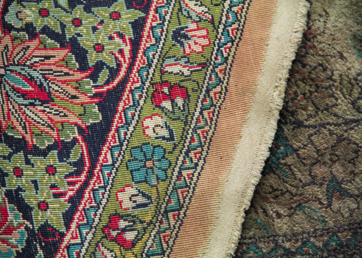 Handwoven Circular Kashmir-Style Floral Area Rug | EBTH