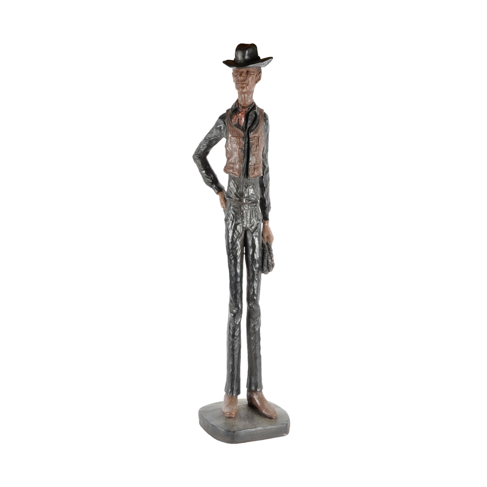 Cast Metal Cowboy Sculpture | EBTH