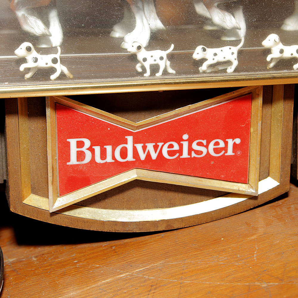 Vintage Budweiser Clydesdale Bar Clock and Light | EBTH