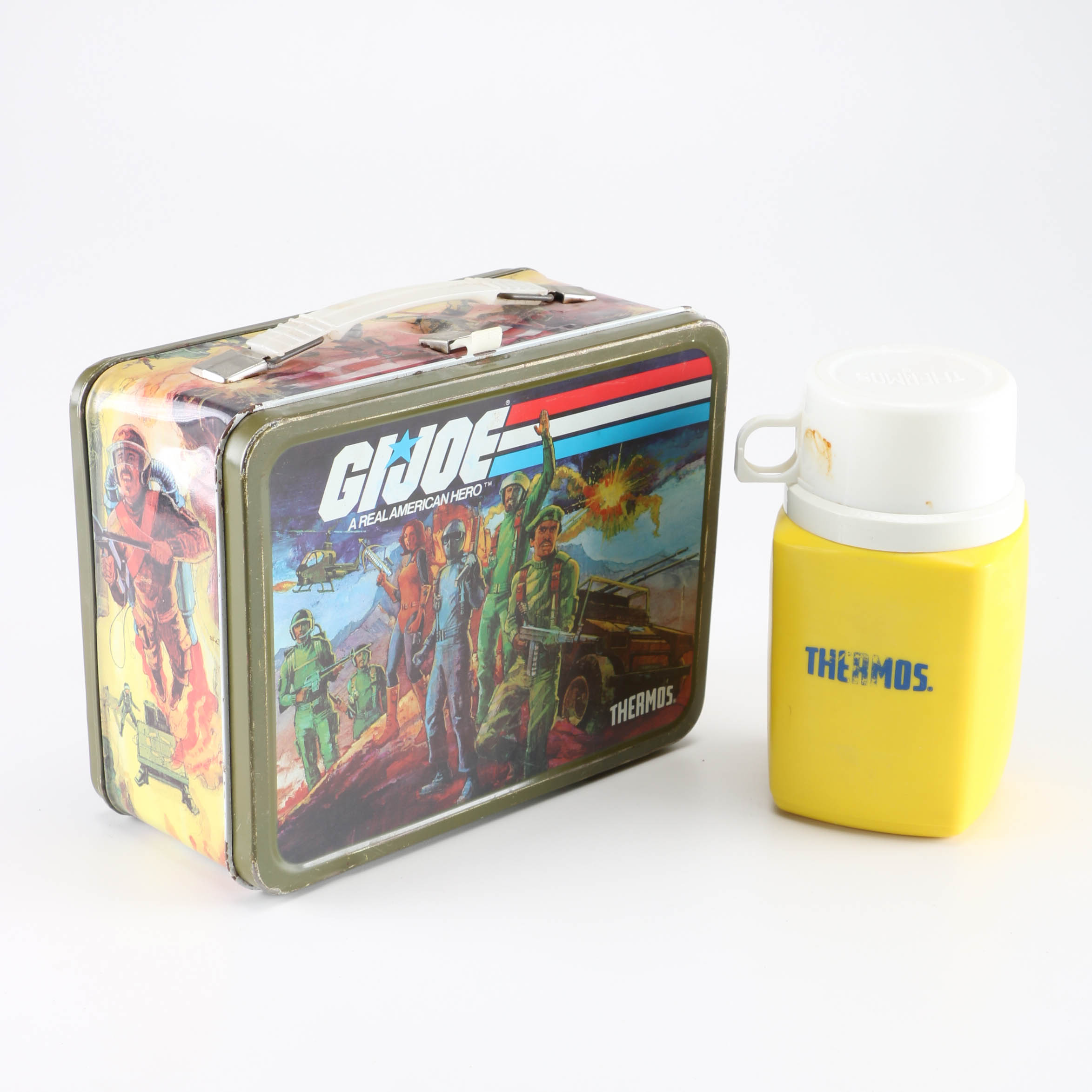1982 GI Joe Thermos Rectangular Metal Lunch Box | EBTH