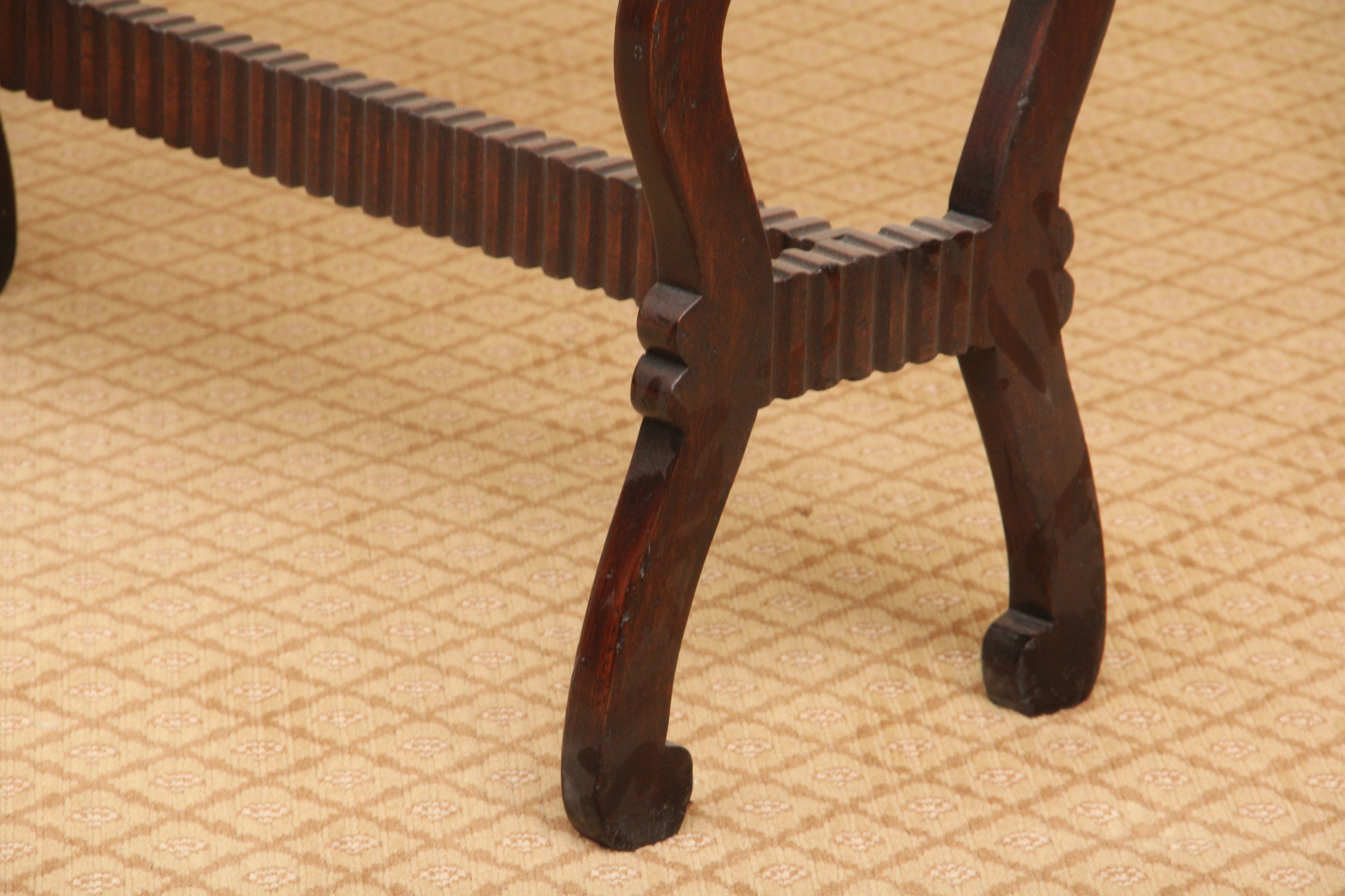 Distressed Top and Harp Leg Console Table | EBTH