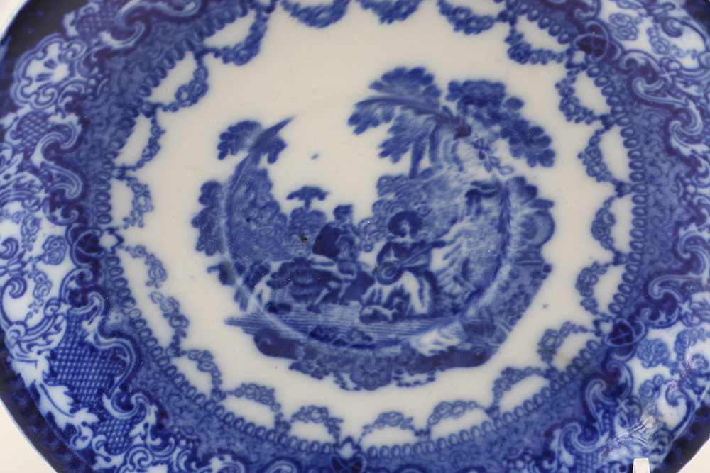 Flow Blue Plates and a Miniature Tea Set | EBTH