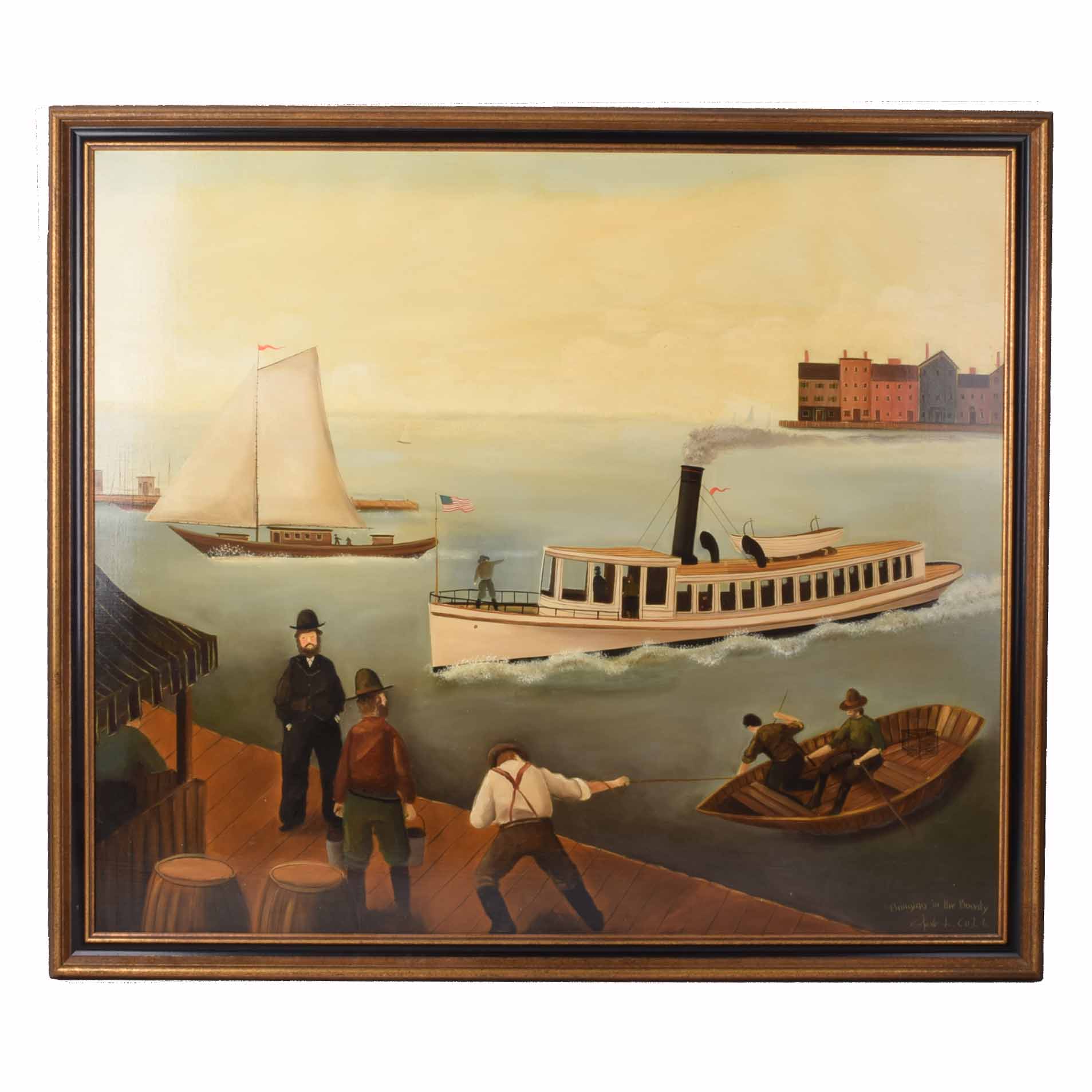 Steve Cull Signed Oil Painting "Bringing in the Bounty" | EBTH