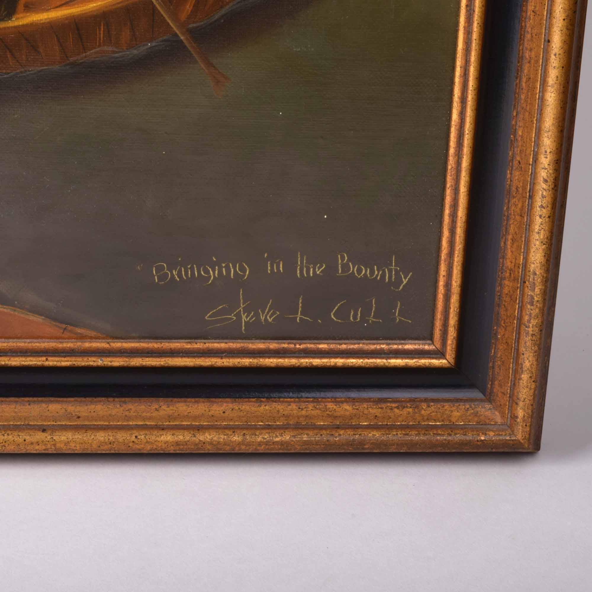 Steve Cull Signed Oil Painting "Bringing in the Bounty" | EBTH