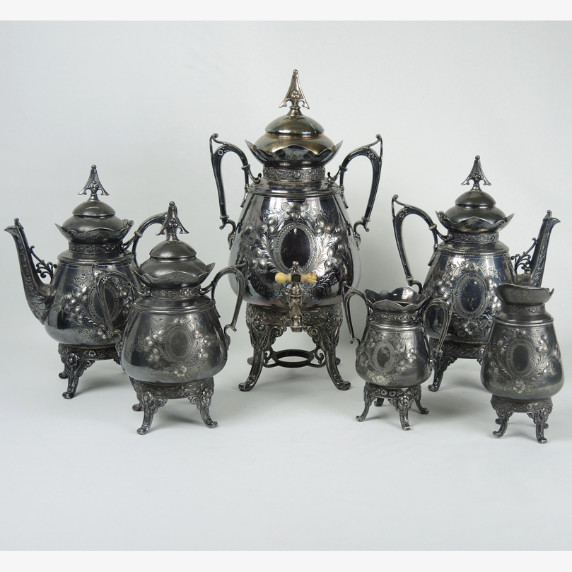 Antique Simpson Hall Miller & Co. Silver Plate Tea and Coffee Service ...