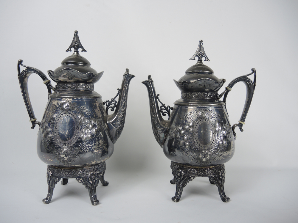 Antique Simpson Hall Miller & Co. Silver Plate Tea and Coffee Service ...