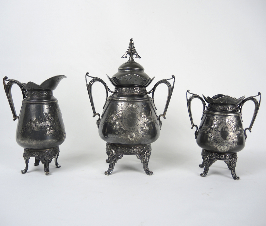 Antique Simpson Hall Miller & Co. Silver Plate Tea and Coffee Service ...
