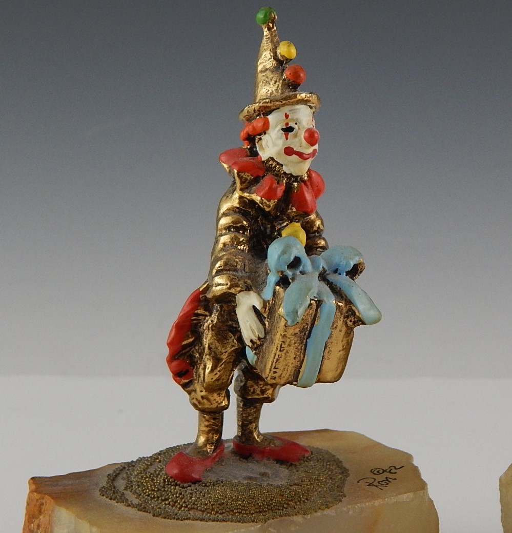 Two Signed Ron Lee Hobo Clown Figurines | EBTH