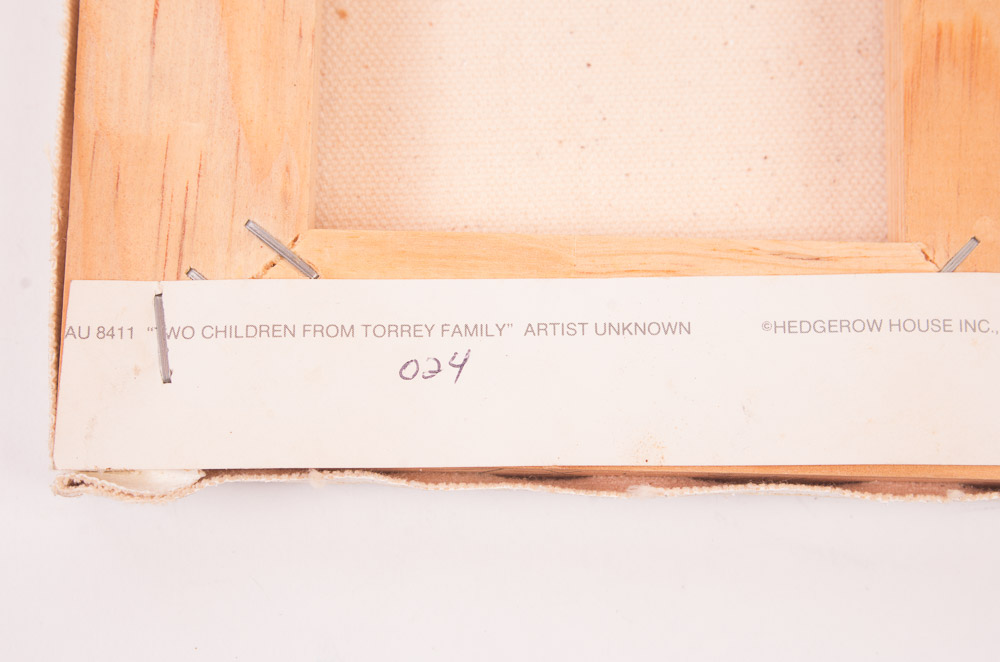 "Two Children from the Torrey Family" Giclée on Canvas | EBTH