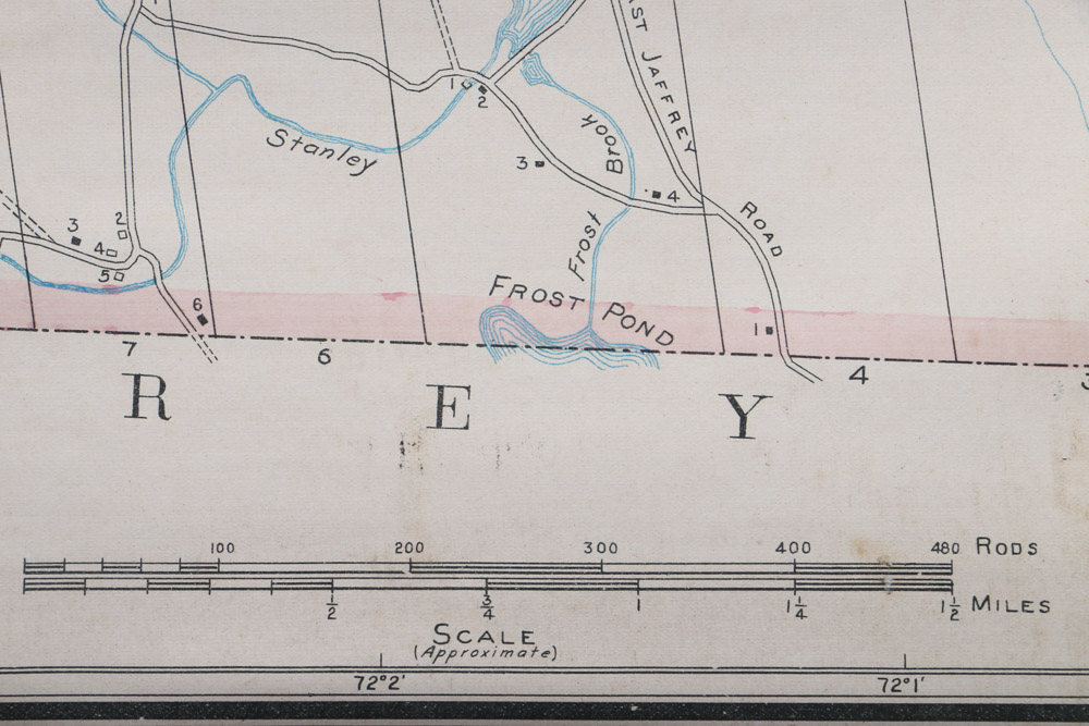 Early 20th Century Wall Map of Dublin, New Hampshire | EBTH