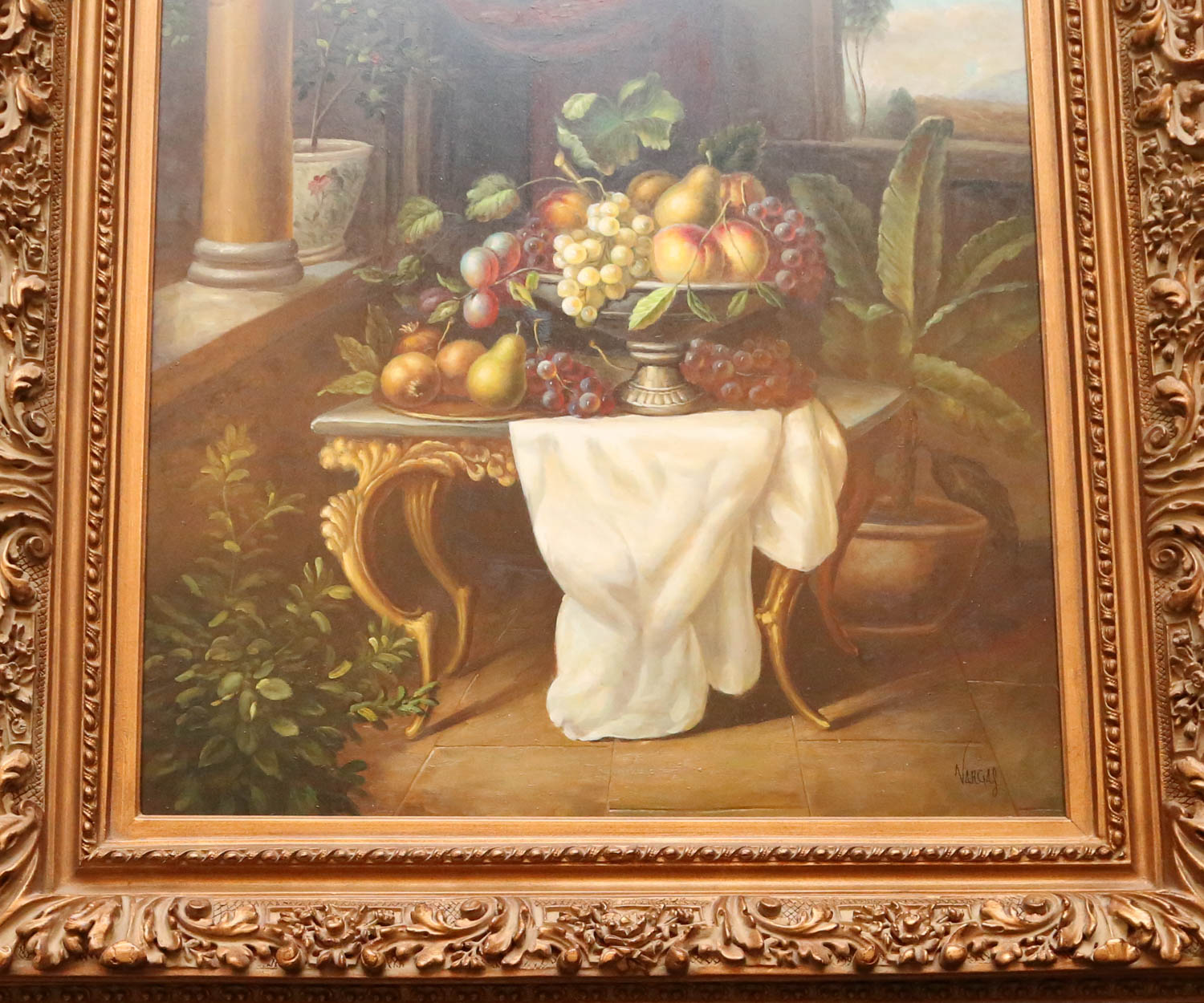 Original Still Life Oil Painting Signed "Vargas" | EBTH
