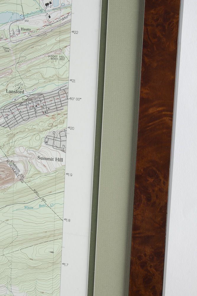 Framed Topographic Map of Tamaqua, Pennsylvania | EBTH