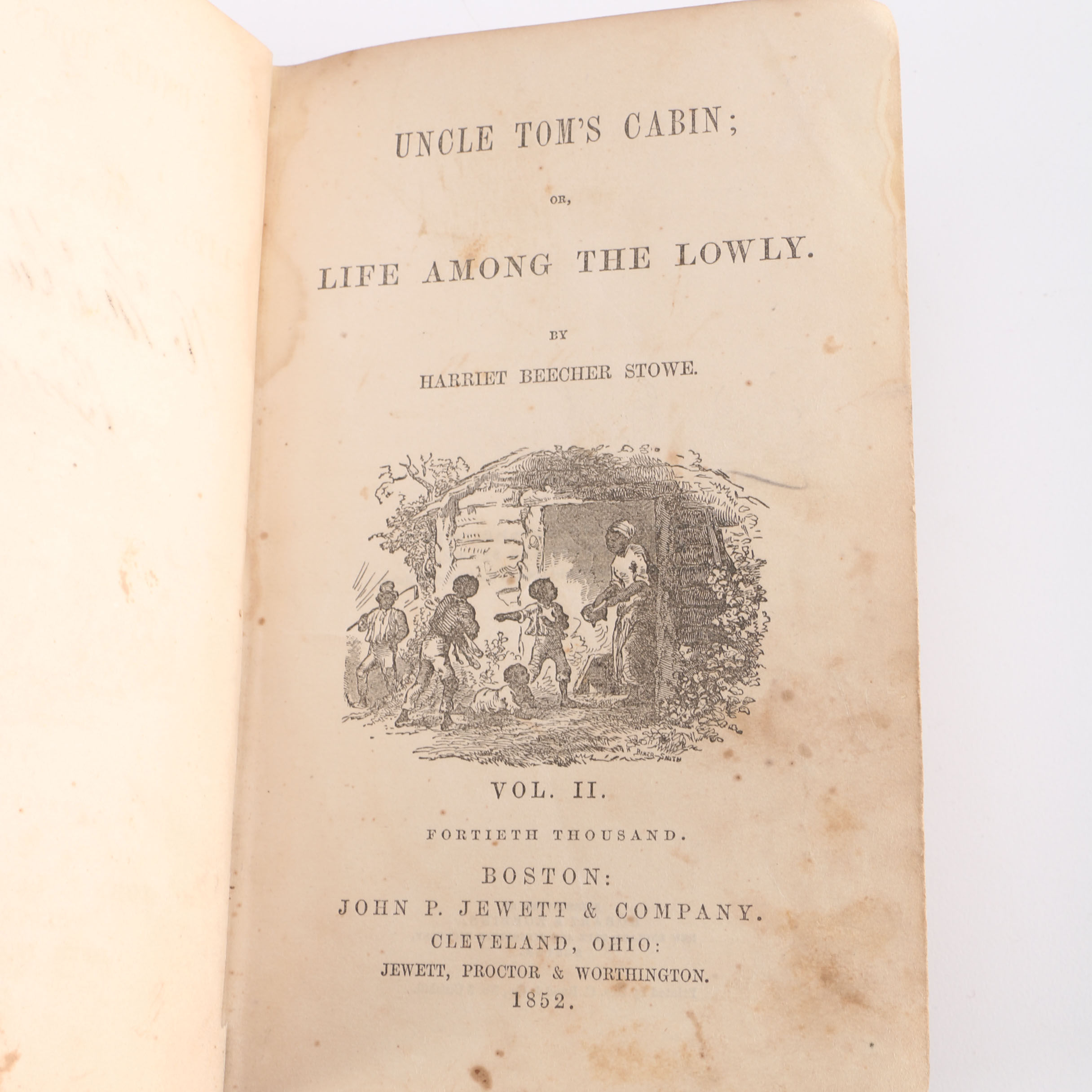 1852 First Edition, Later Printing of "Uncle Tom's Cabin" | EBTH