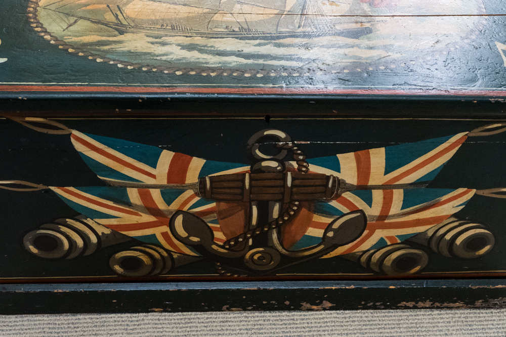 Hand-painted Nautical Trunk | EBTH