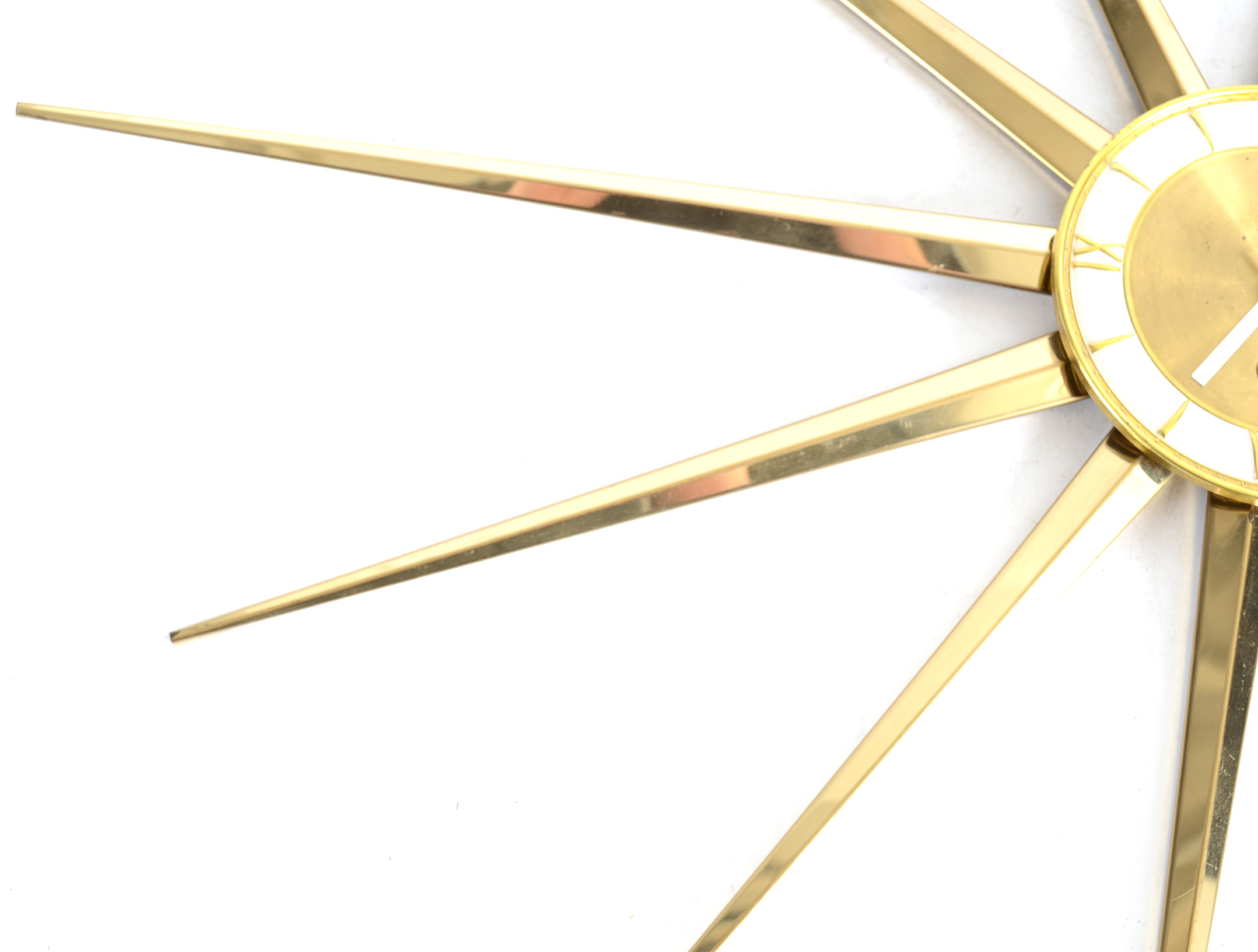 Roxhall Eight Day Brass Starburst Wall Clock | EBTH