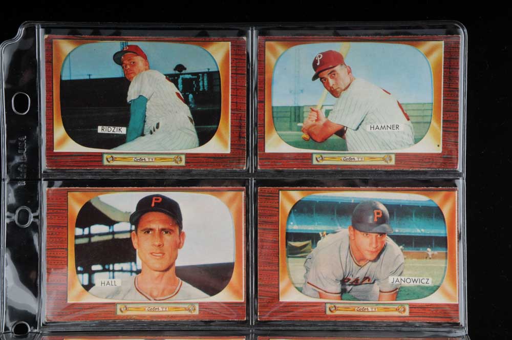 Collection of 1955 Bowman "Color TV" Baseball Cards | EBTH