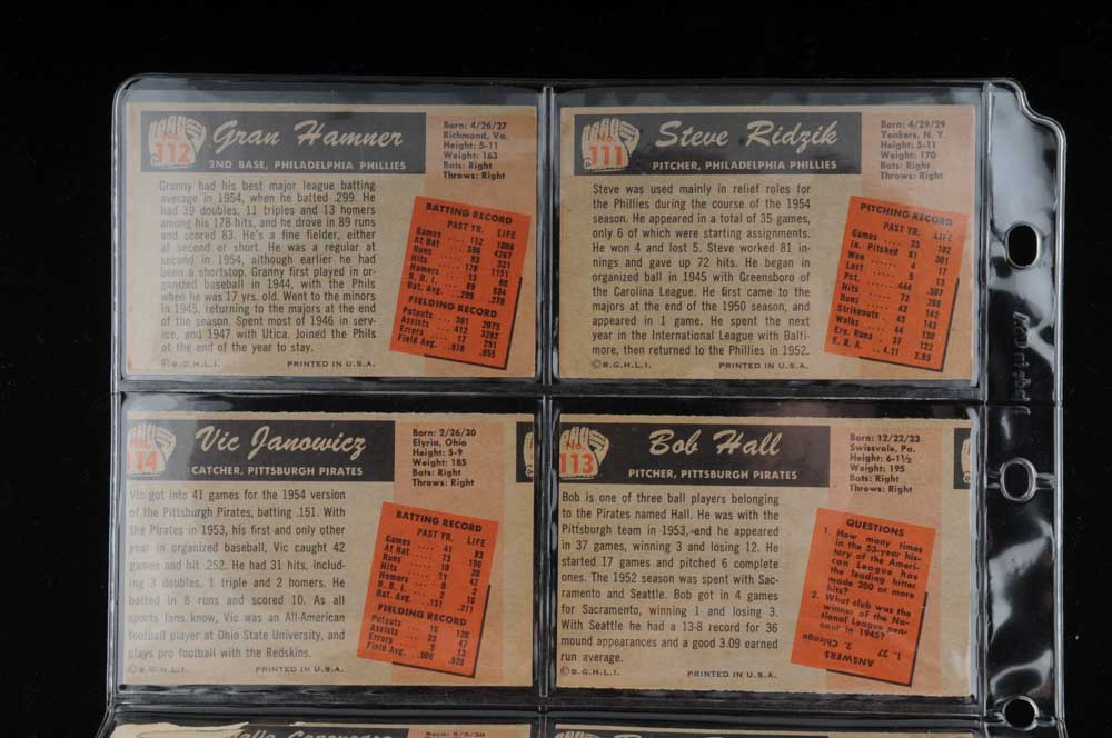 Collection of 1955 Bowman "Color TV" Baseball Cards | EBTH