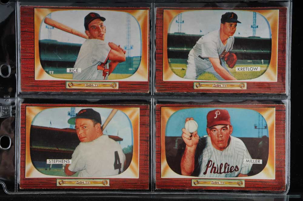 Collection of 1955 Bowman "Color TV" Baseball Cards | EBTH