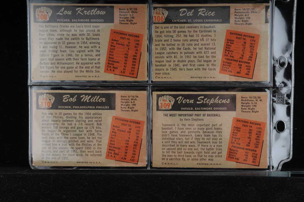 Collection of 1955 Bowman "Color TV" Baseball Cards | EBTH