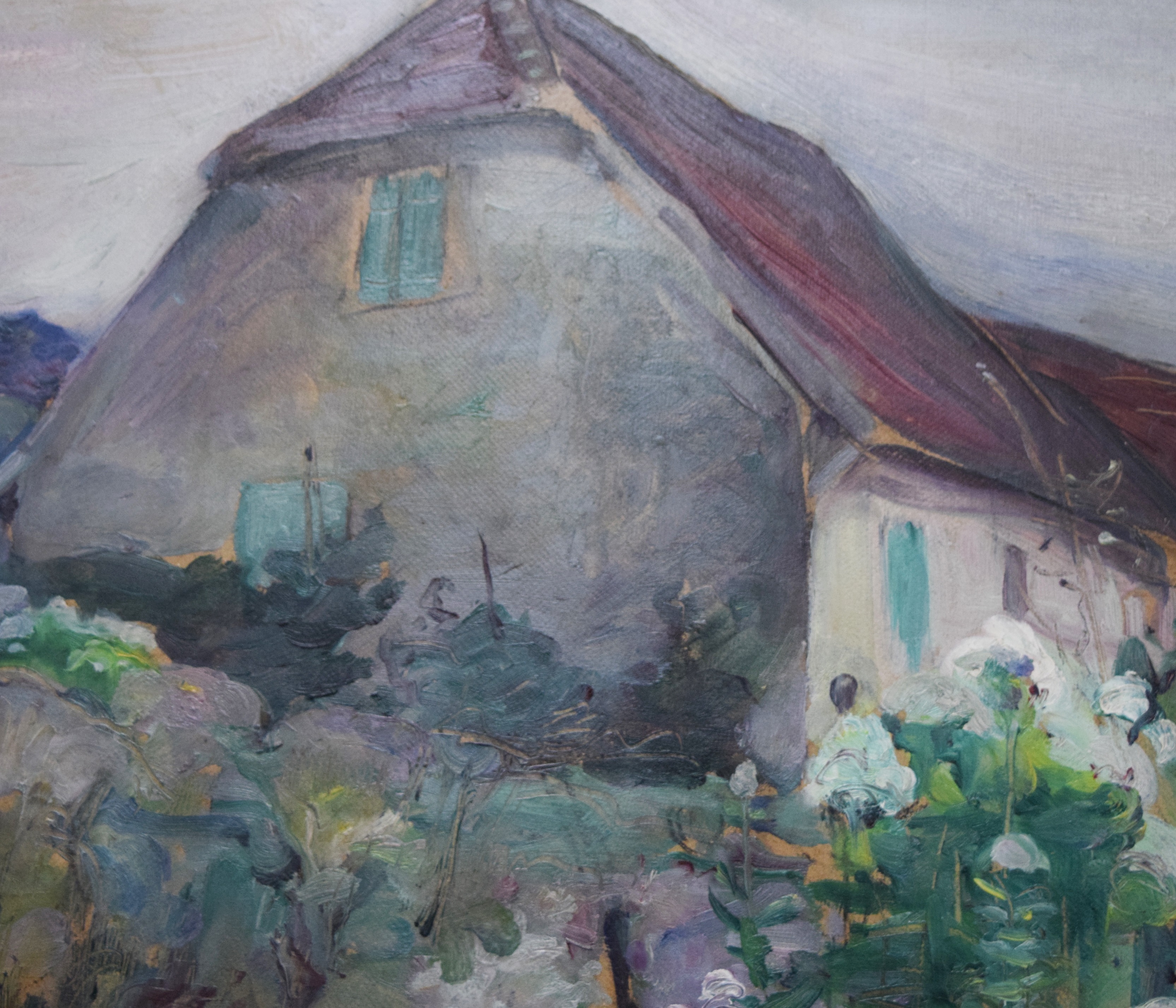 Elizabeth Nourse Oil on Canvas Painting "The Old Farmhouse" | EBTH