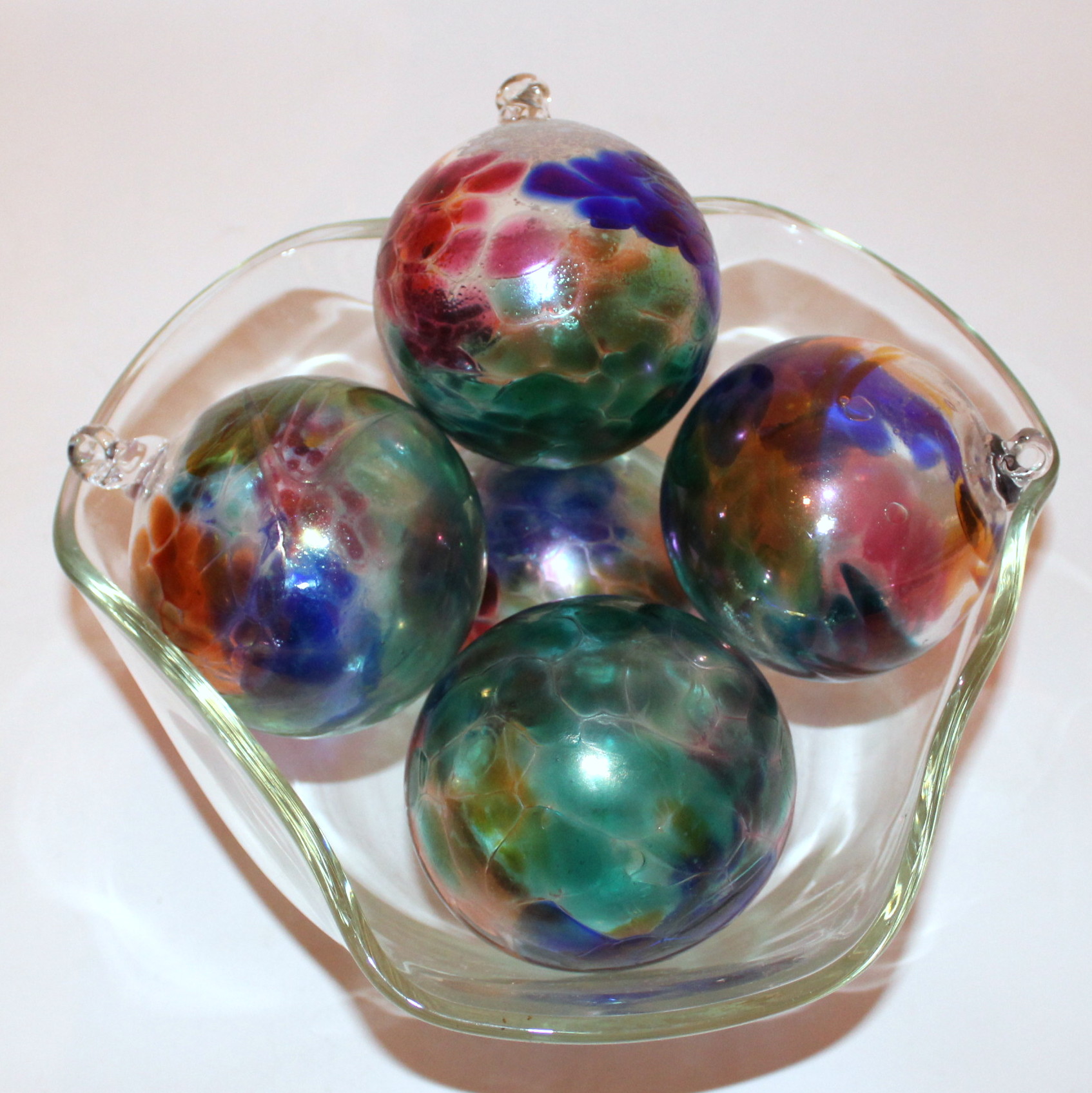 Volcanic Ash Glass Balls and Bowl | EBTH