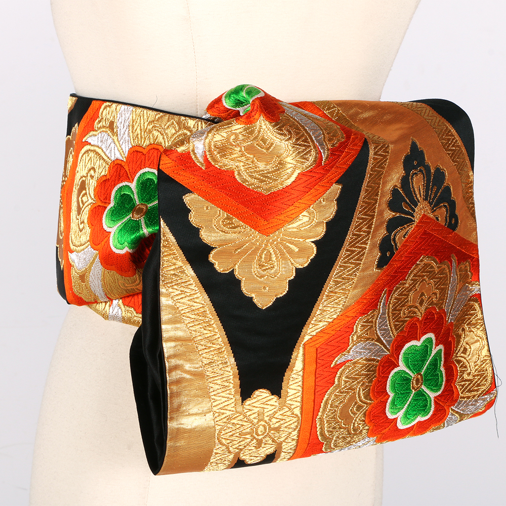 Three Japanese Obis with Metallic Threads | EBTH