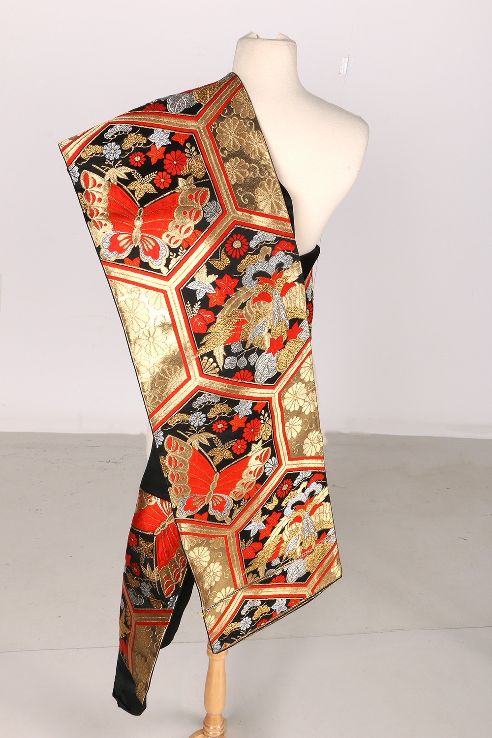 Three Japanese Obis with Metallic Threads | EBTH