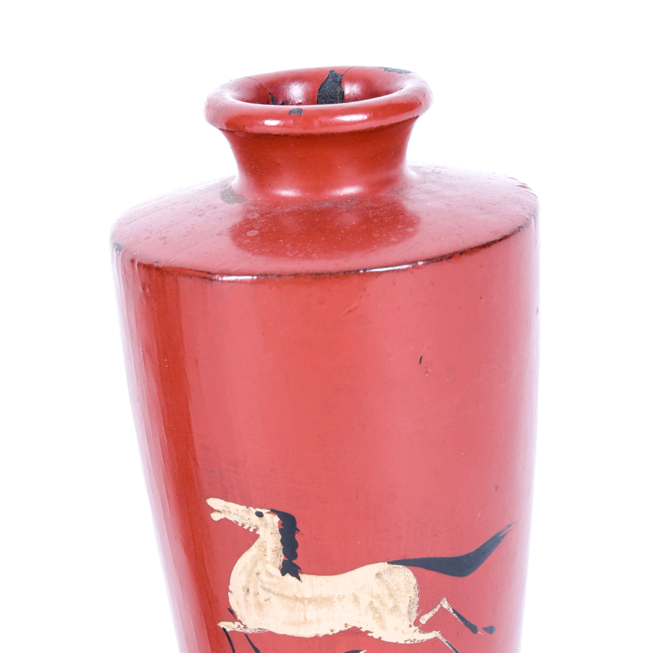 Red Lacquered Japanese Vases | EBTH