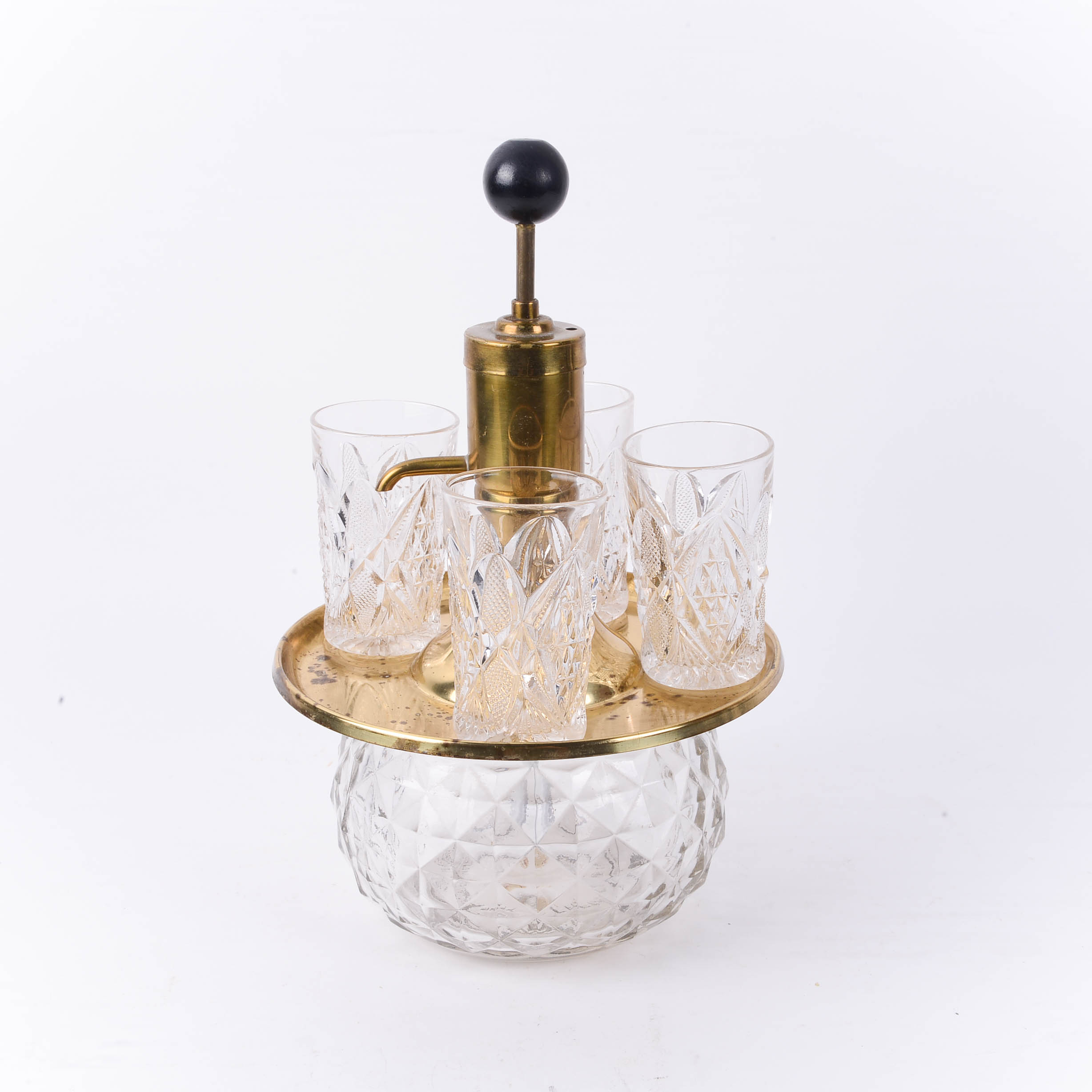 1960s Park Industries Merry-Go-Round Revolving Bar with Tumblers | EBTH