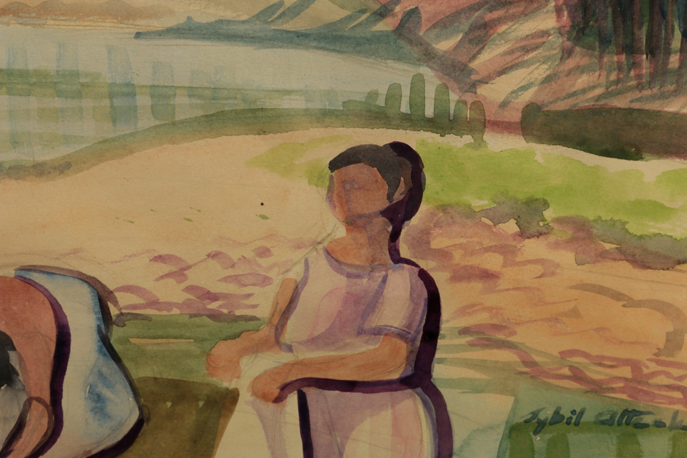 Sybil Majoriie Atteck Watercolor on Paper | EBTH