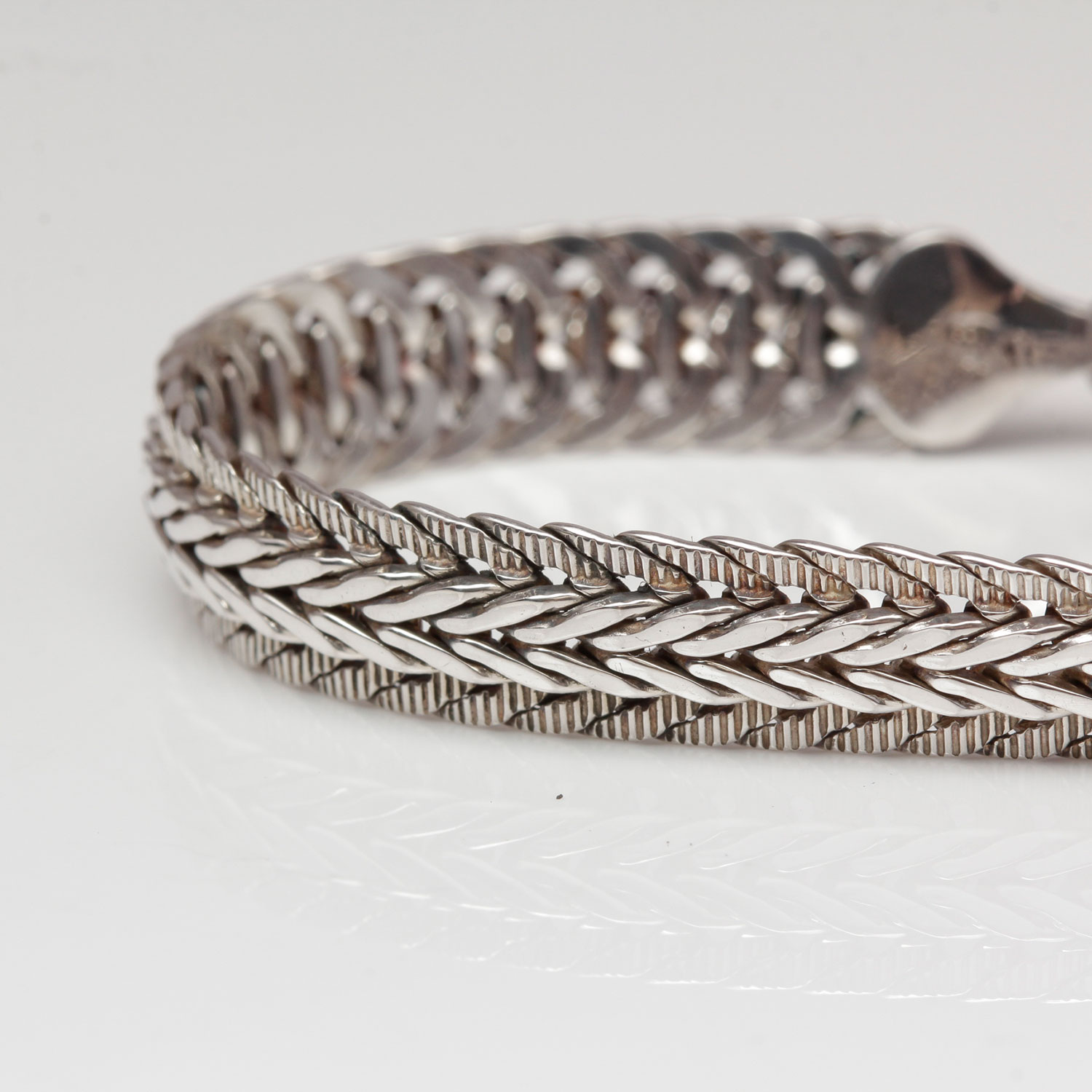 Sterling Silver Foxtail Bracelet Ebth