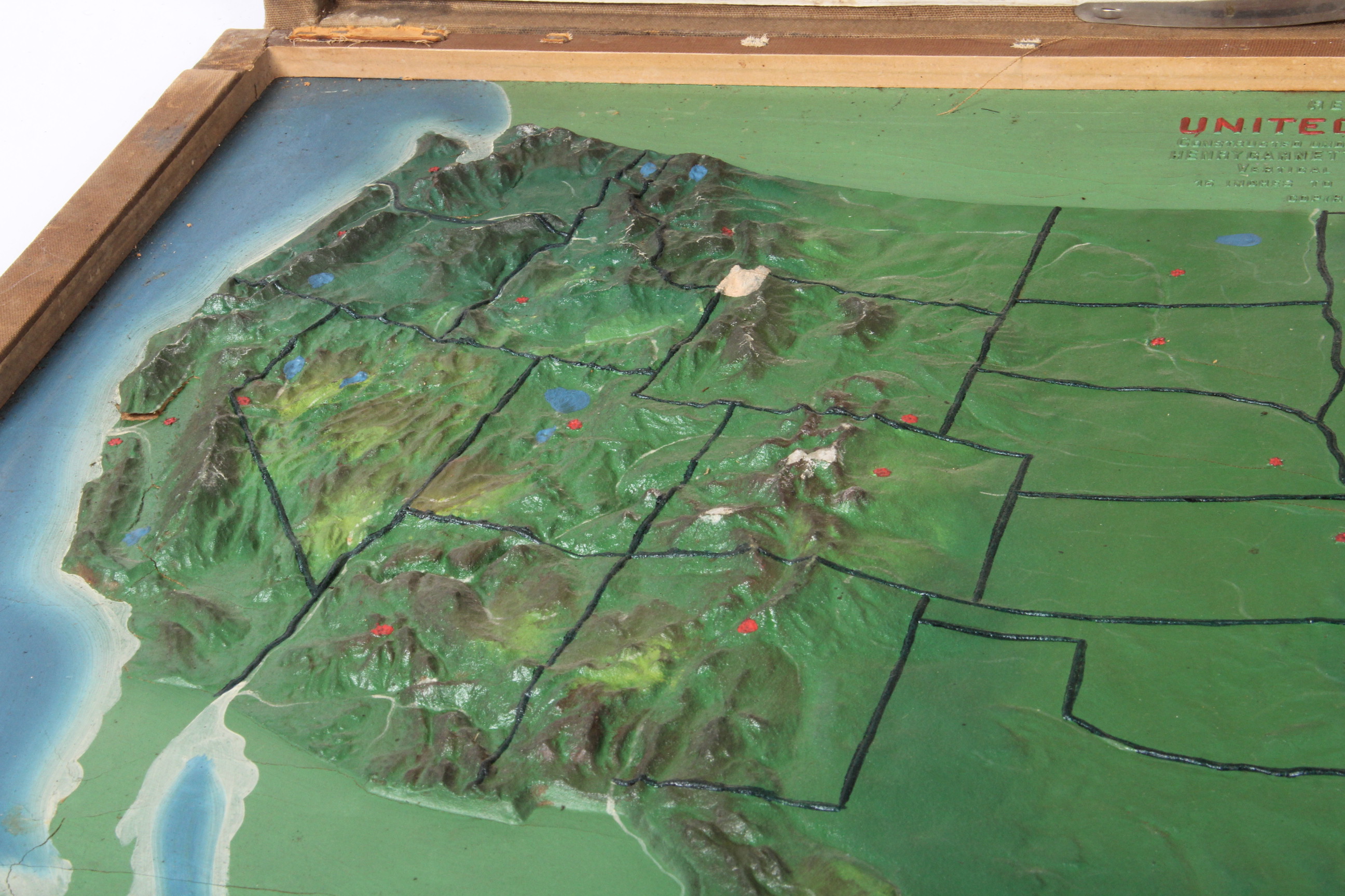 Vintage Topographical Map of the United States | EBTH