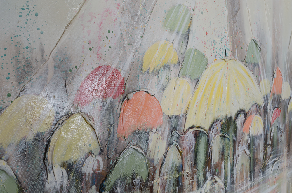 Original Mario de Ferrante "Umbrella" Oil Painting | EBTH