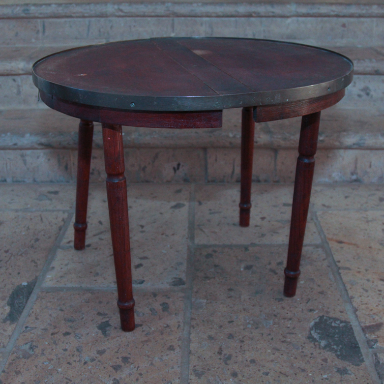 Antique Round English Campaign Table | EBTH