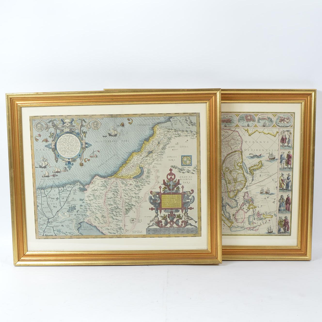 Vintage Lithographs of Hand Tinted Copper Plate Engravings of World ...