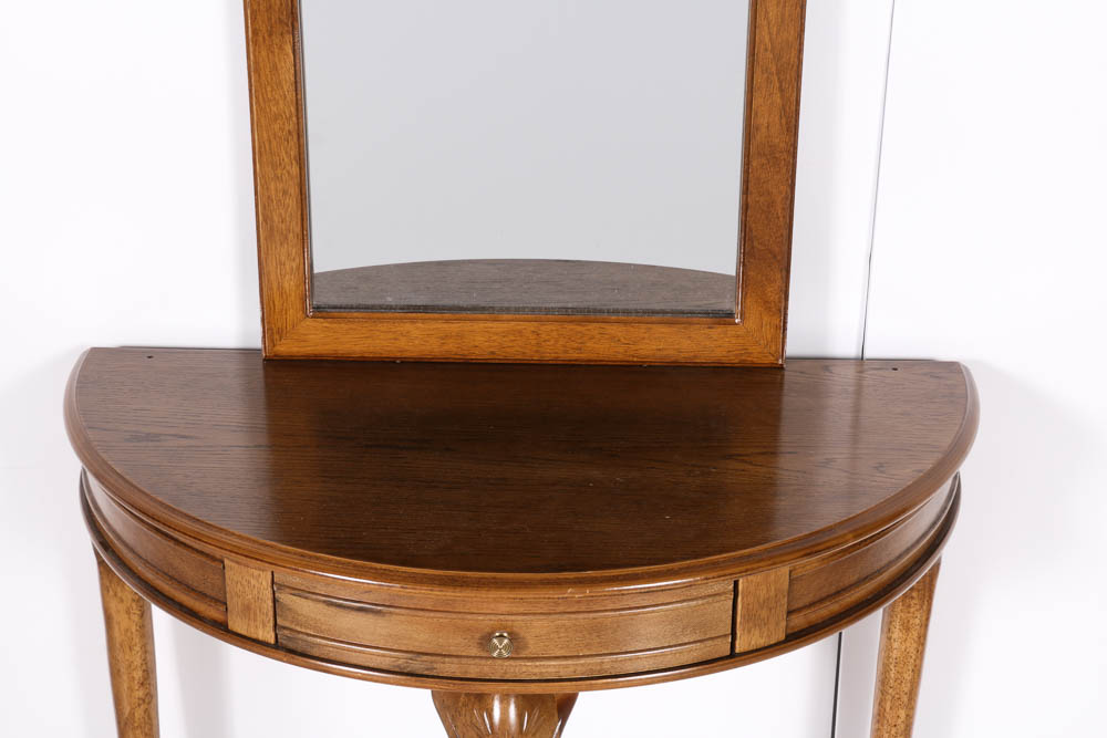 Half Moon Hall Table and Wall Mirror | EBTH