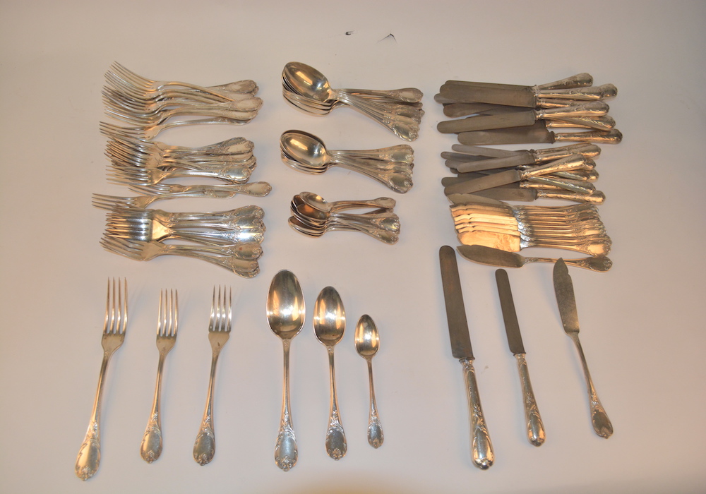 Vintage Christofle A Paris Silver Plate Flatware Set | EBTH