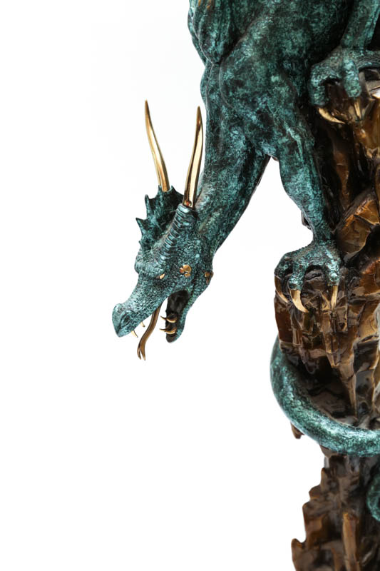 Limited Edition Bill Toma "Stalking" Bronze Dragon Sculpture | EBTH