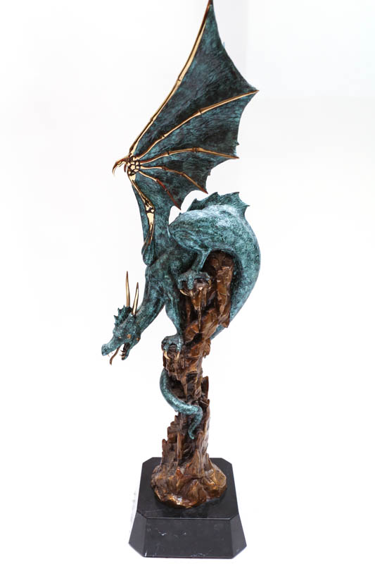 Limited Edition Bill Toma "Stalking" Bronze Dragon Sculpture | EBTH
