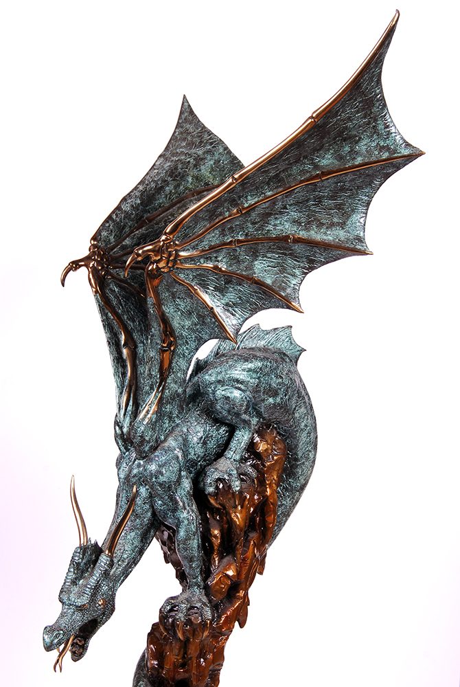 Limited Edition Bill Toma "Stalking" Bronze Dragon Sculpture | EBTH