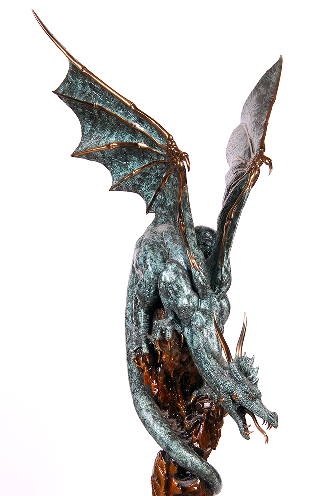 Limited Edition Bill Toma "Stalking" Bronze Dragon Sculpture | EBTH
