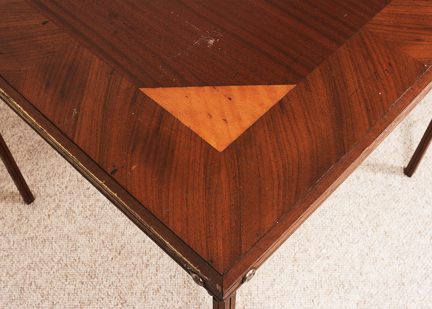 Inlaid Wood Folding Table | EBTH