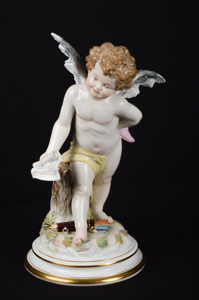 19th Century German Meissen Cupid Figurine | EBTH